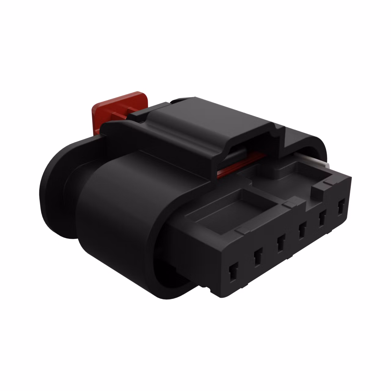 MXP120 Sealed Receptacle, 6 Circuit, Black Housing with Medium Shroud (T3-V2-S3 with Backshell, T3-V2-S2 without Backshell), Key C, Dark Gray Insert for sale