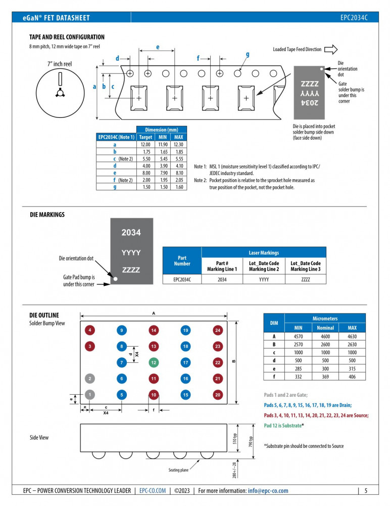 EPC2034C datasheet page 5