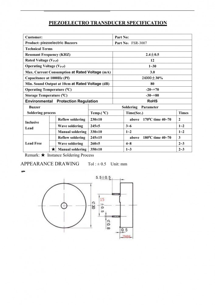FSR-3007-12V specification page 2