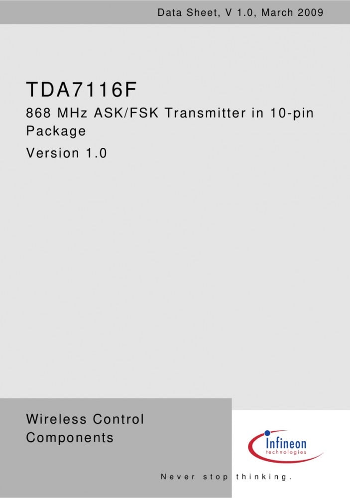 TDA7116F datasheet page 3