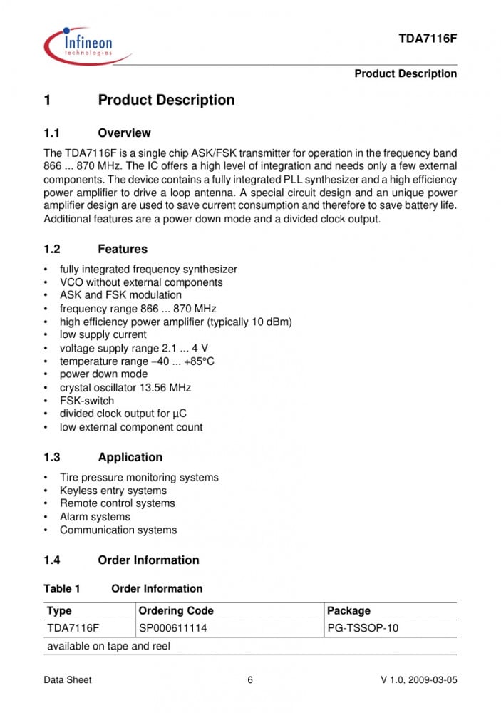 TDA7116F datasheet page 6