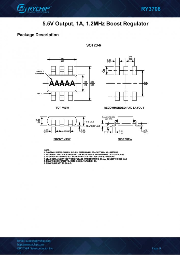 RY3708 datasheet page 9