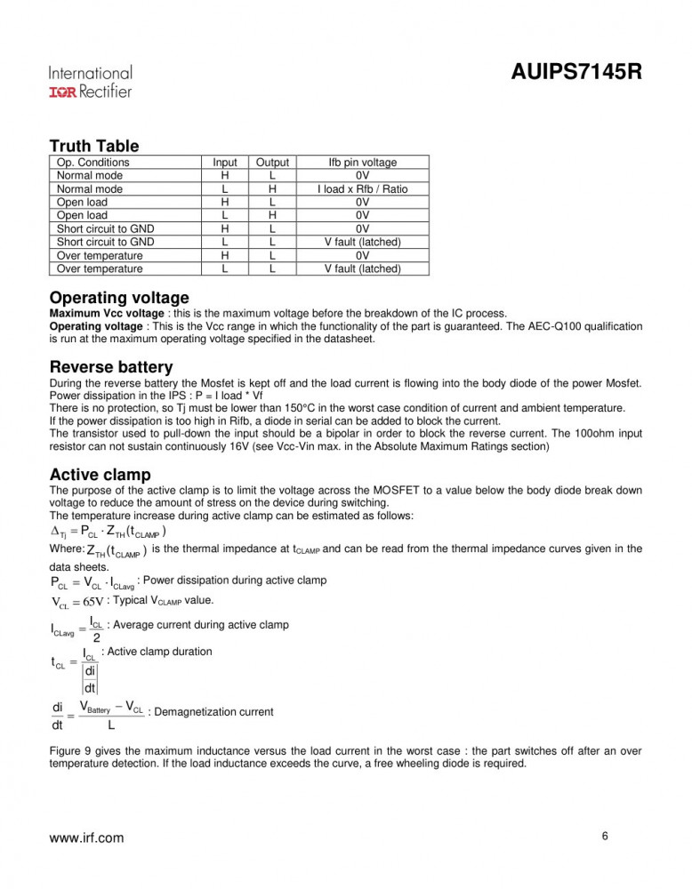 AUIPS7145R datasheet page 6