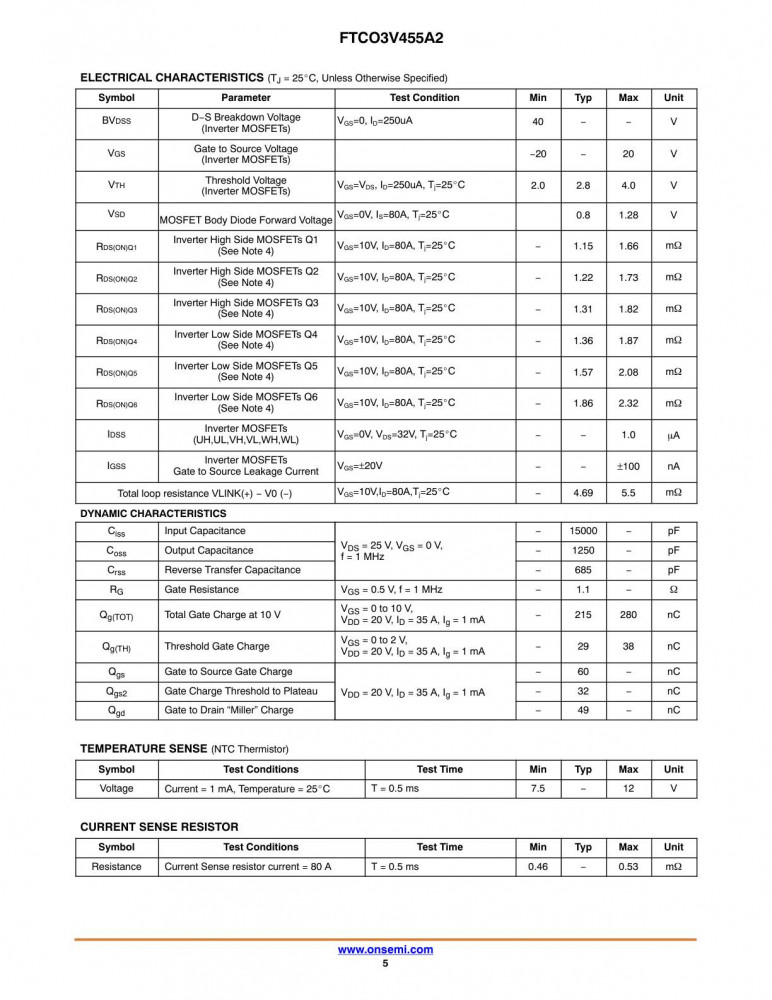 FTCO3V455A2 technical document, page 5