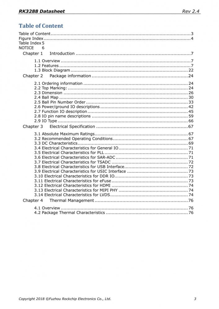 RK3288 datasheet page 3