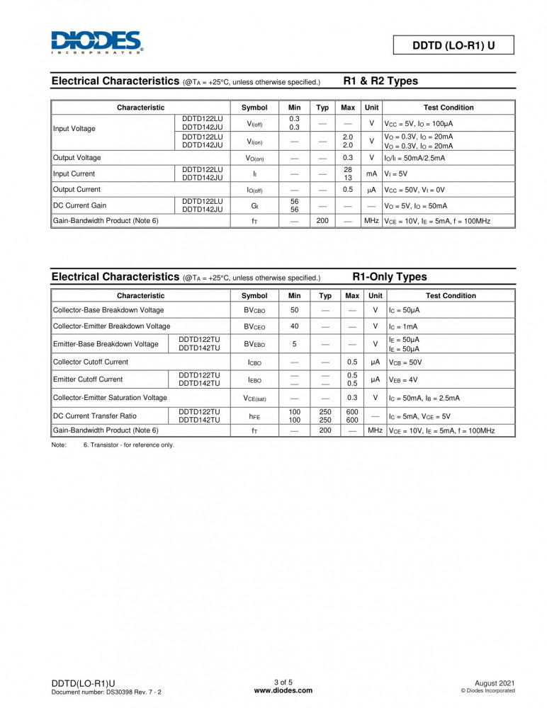 DDTD142JU-7-F datasheet page 3