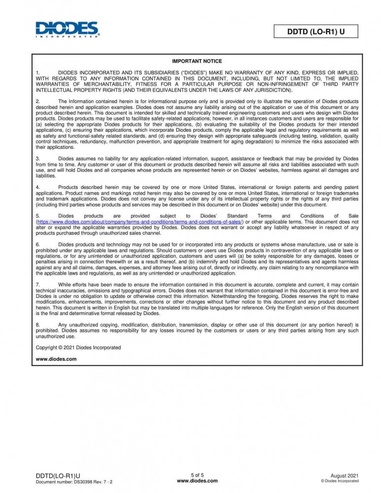 DDTD142JU-7-F datasheet page 5