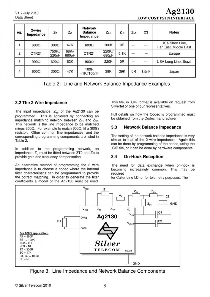 Ag2130 datasheet page 5