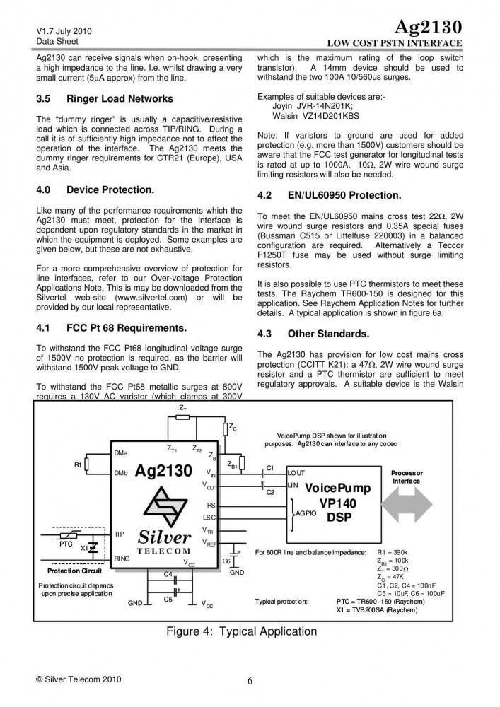 Ag2130 datasheet page 6