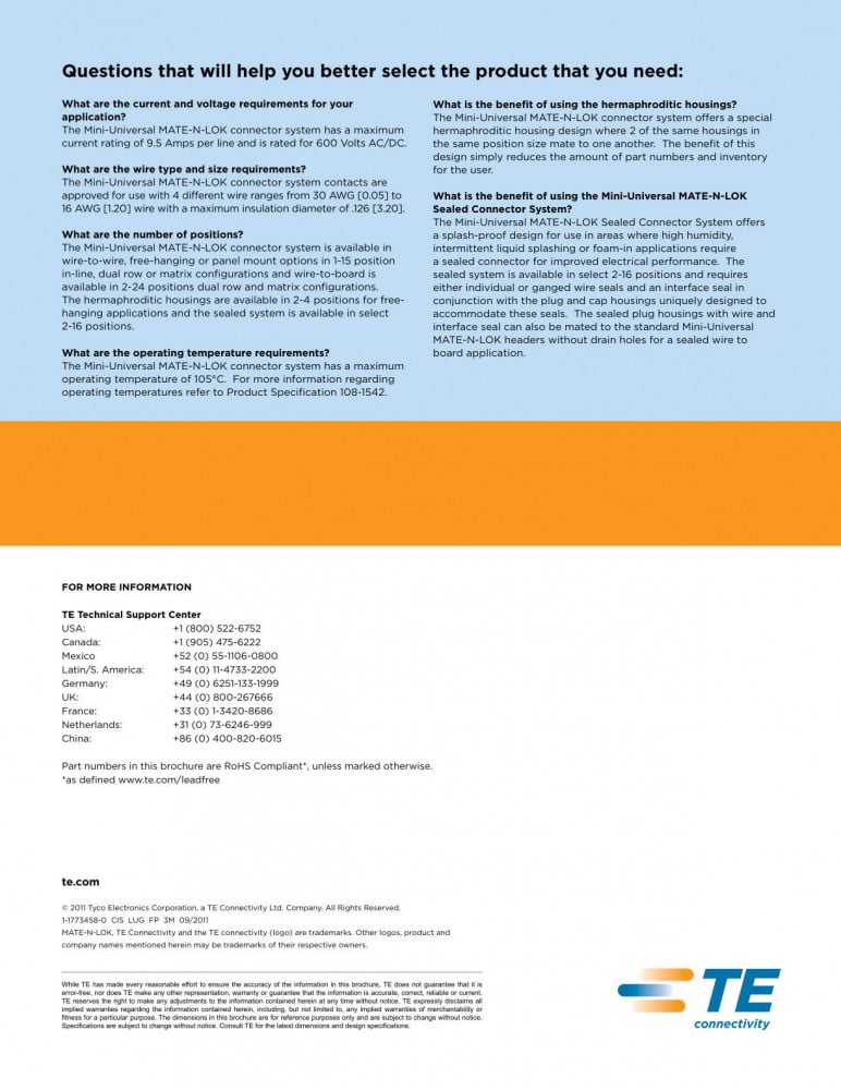 Mini-Universal MATE-N-LOK reference page 6