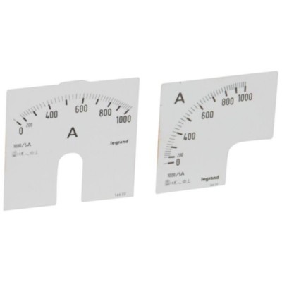 Measuring dial for ammeter - 0-1000 A - fixing on door for sale
