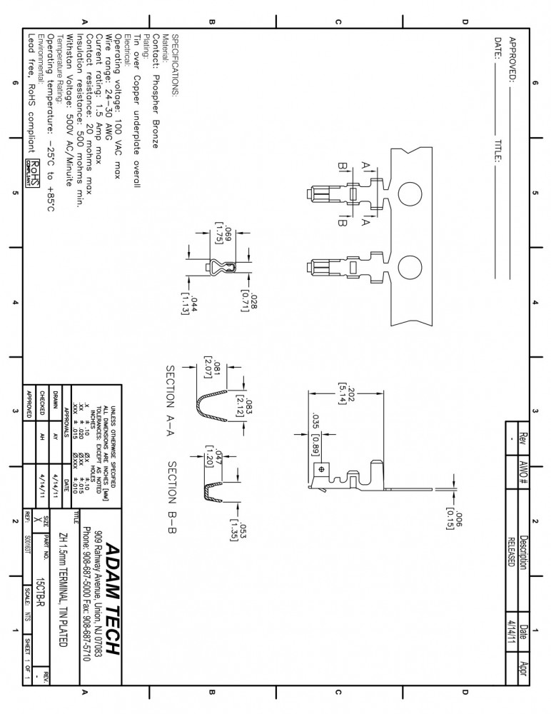 ADAM TECH 15CTB-R technical document