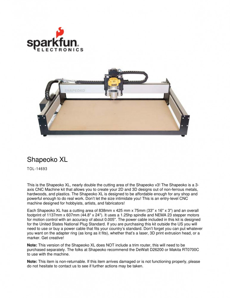Shapeoko XL documentation image 1