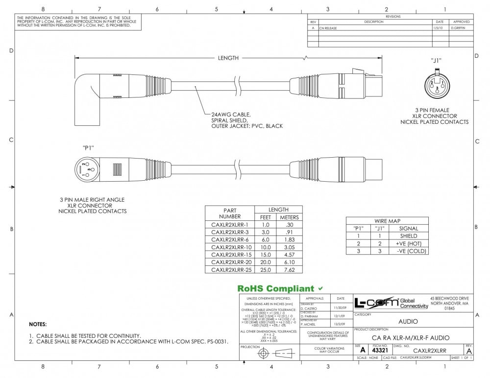 CAXLR2XLRR-25 technical document page