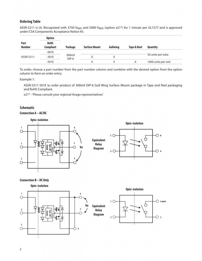 ASSR-5211 datasheet page 2