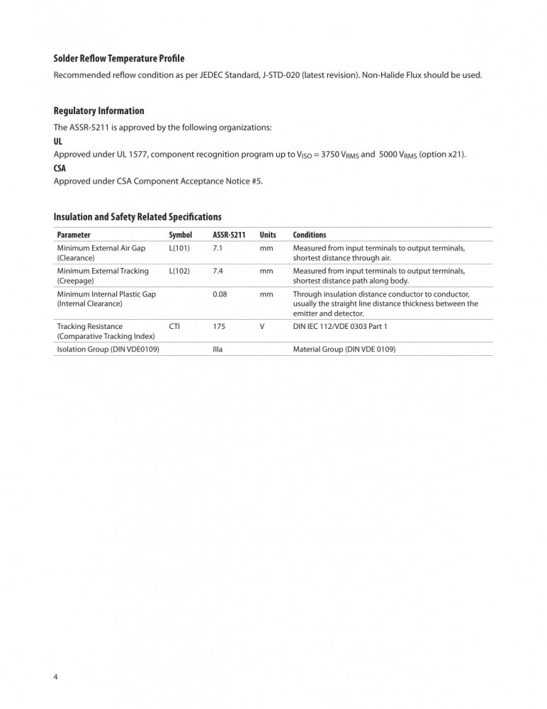 ASSR-5211 datasheet page 4