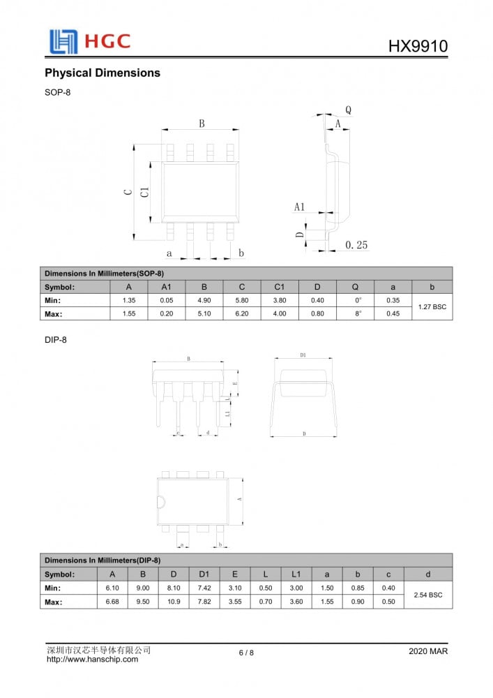 HX9910DRG datasheet page 6