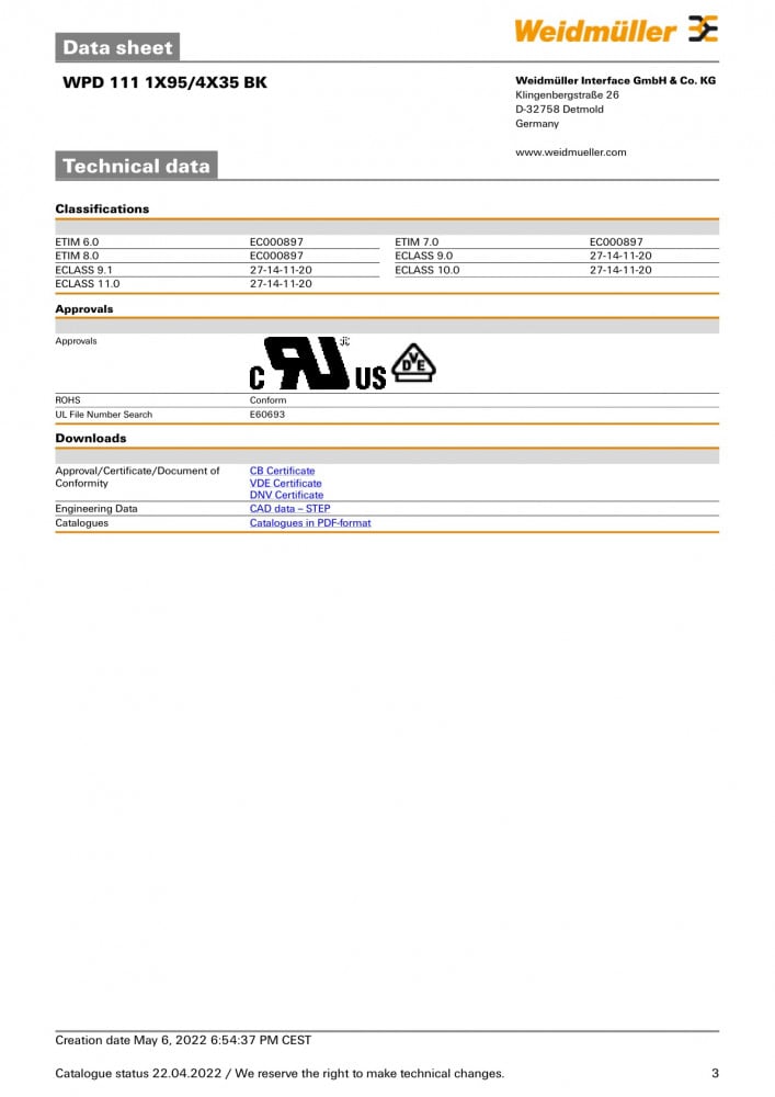 WEIDMULLER WPD 111 datasheet page 3