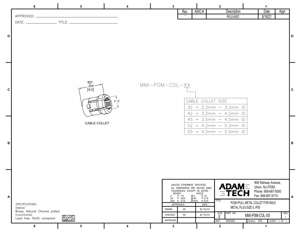 MMI-P0M-COL-42 technical document preview