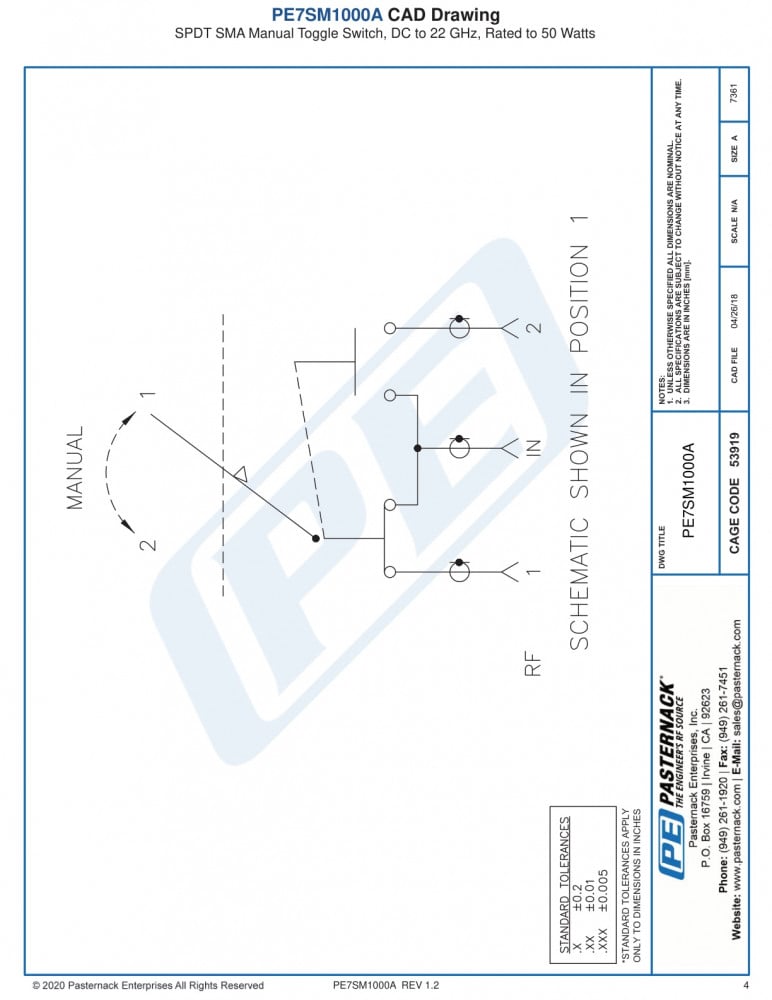 PE7SM1000A technical document page 4