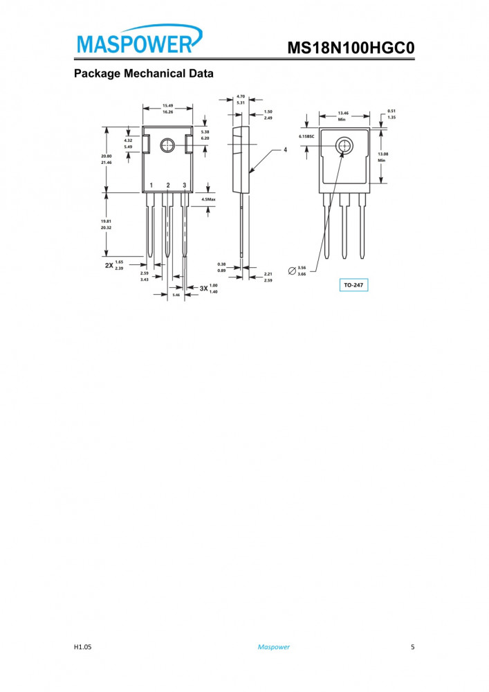 MS18N100HGC0 datasheet page 5