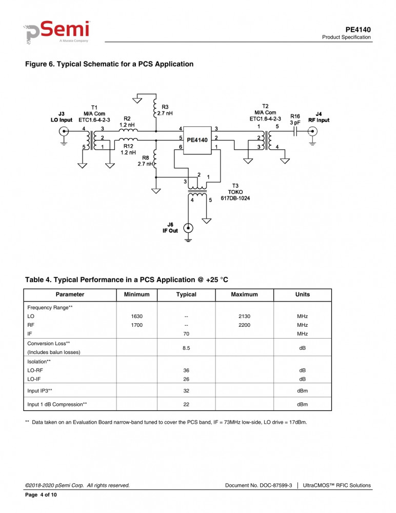 PE4140B-Z datasheet page 4