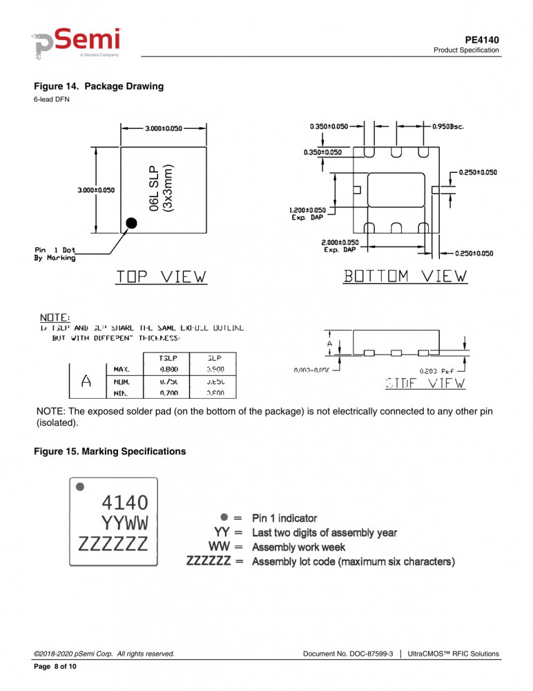PE4140B-Z datasheet page 8
