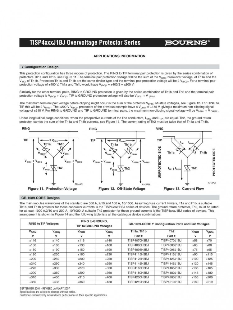 TISP4xxxJ1BJ datasheet page 9