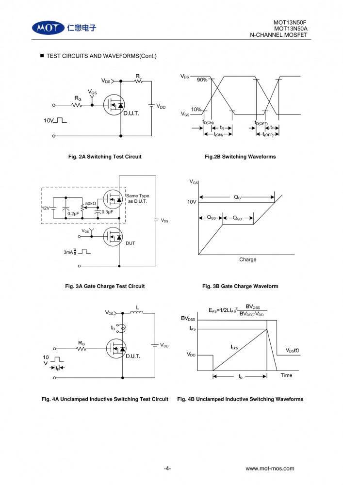 MOT13N50F datasheet page 4
