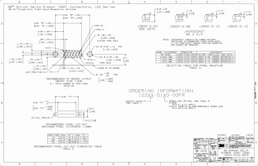 3M 12250-5150-00FR technical drawing page 2