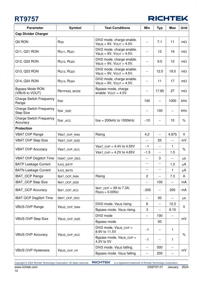 RT9757 technical document page 10