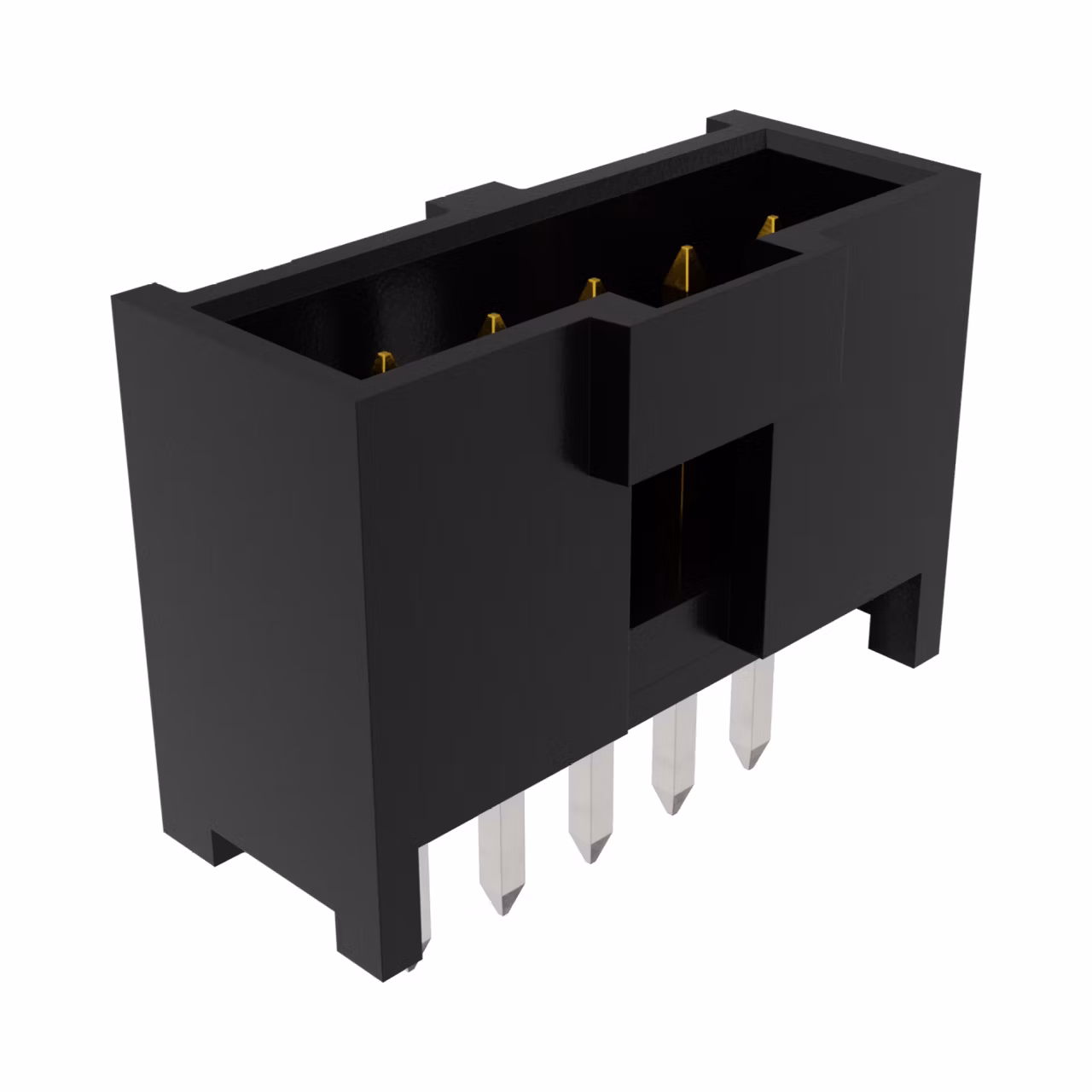 C-Grid III PCB Header, 2.54mm Pitch, Through Hole, Single Row, Vertical, Shrouded, 5 Circuits, 0.05µm Gold (Au) Flash Plating for sale