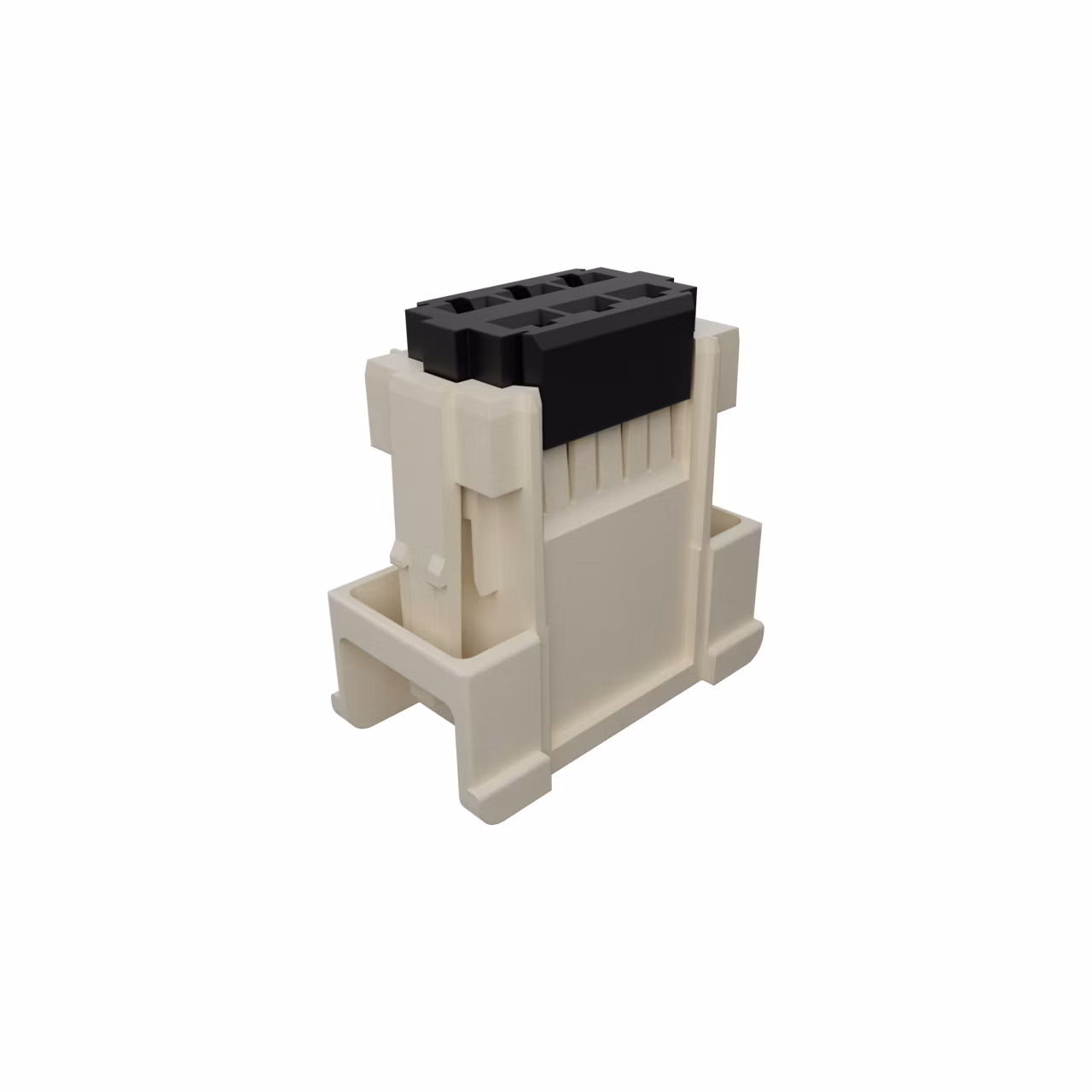 5.00mm Pitch NSCC/SICMA Female Wire-to-Board Housing, for 2.80mm Tab, with Bridges, Dual Row, 6 Circuits, Natural for sale