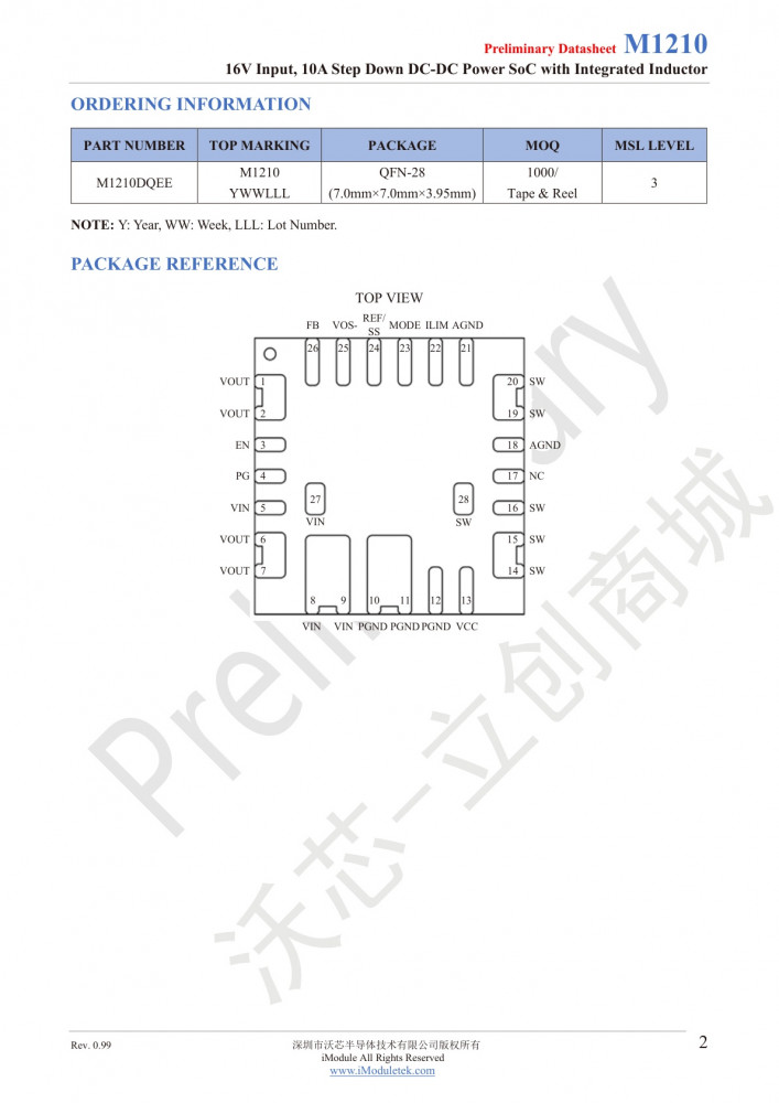 M1210DQEE datasheet page 2