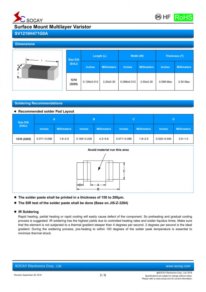 SV1210H471G0A datasheet page 3