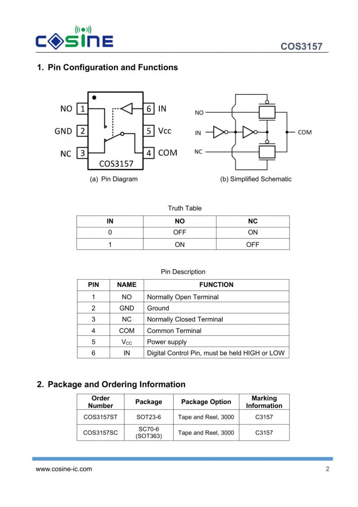 COS3157ST datasheet page 2