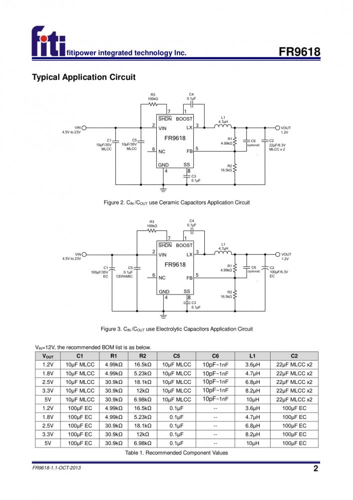 FR9618 datasheet page 2
