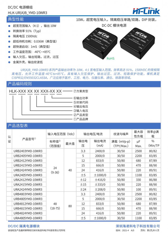 URB4805YMD-10WR3 datasheet page 1