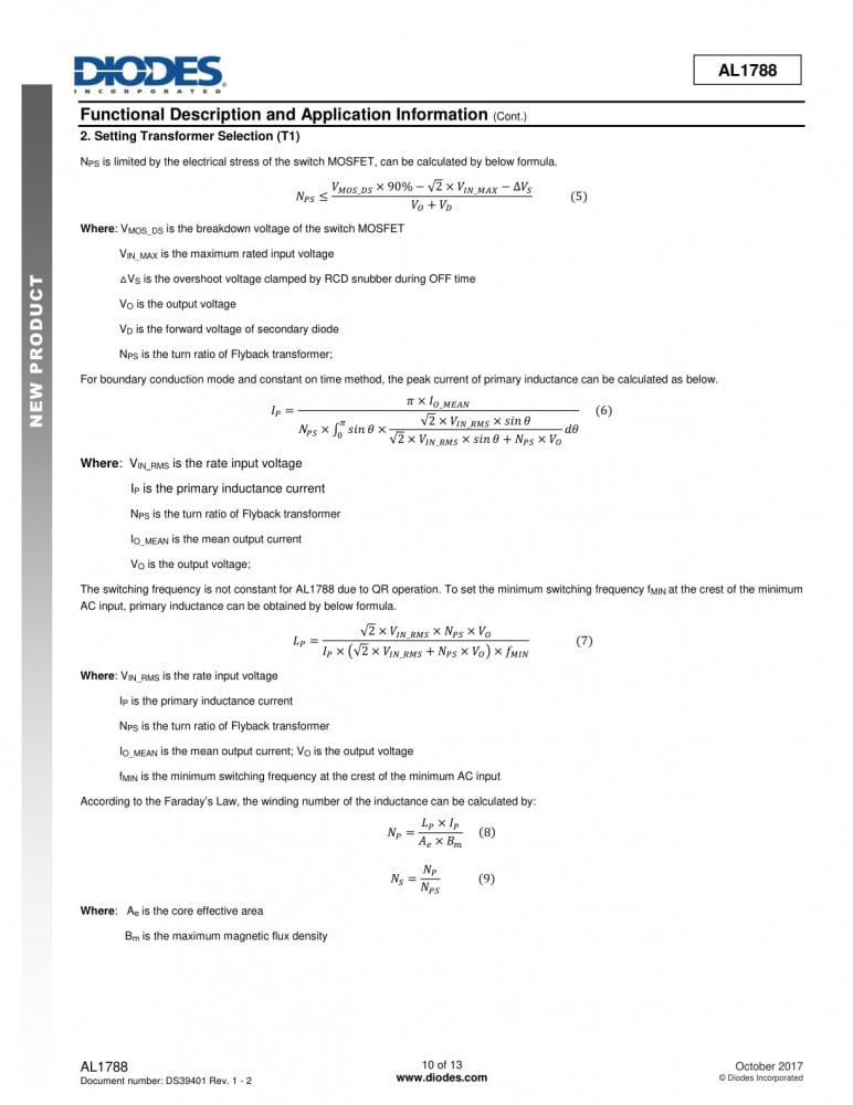 AL1788W6-7 datasheet page 10