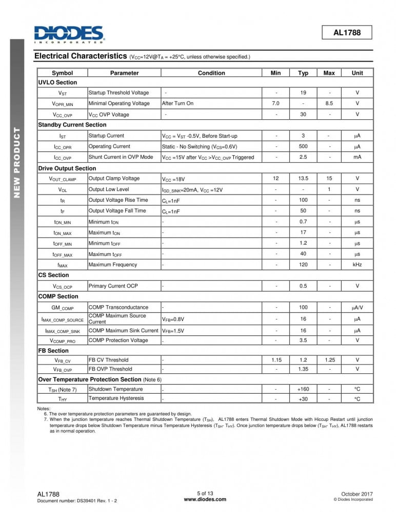AL1788W6-7 datasheet page 5