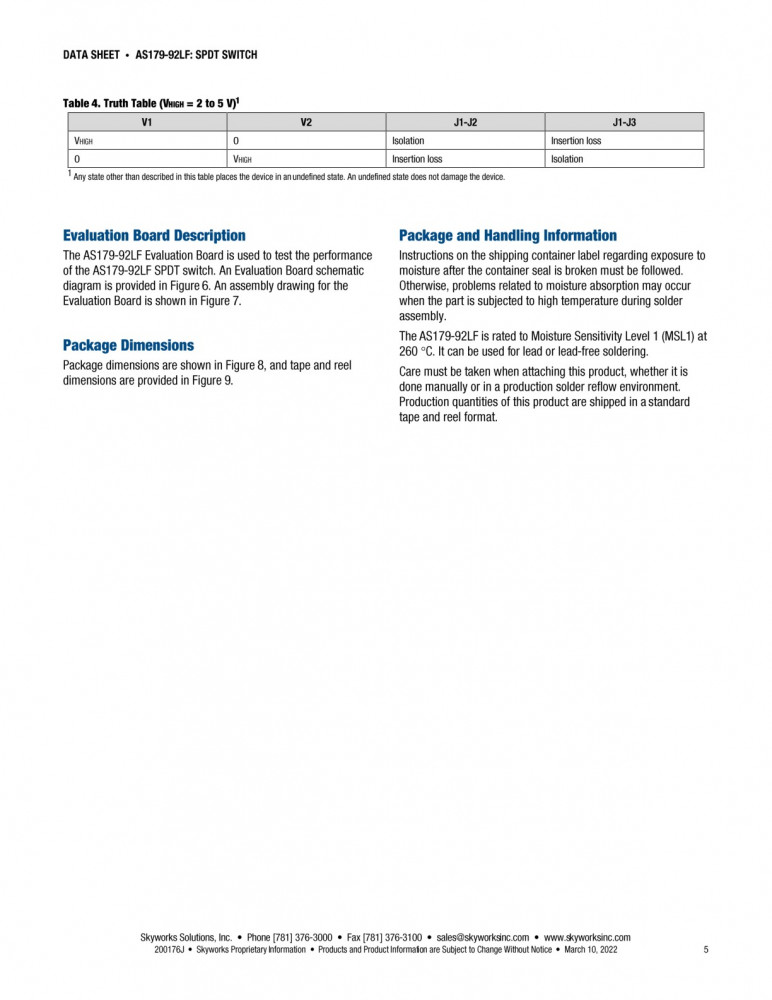 AS179-92LF datasheet page 5