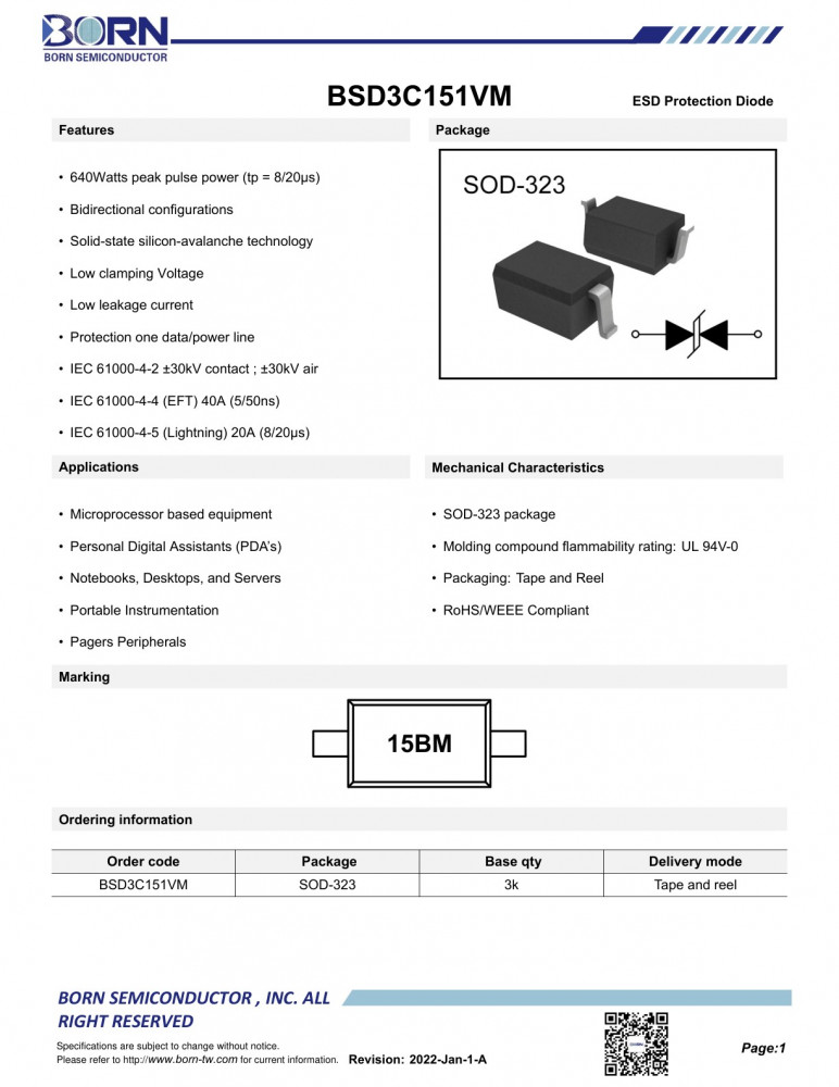 BSD3C151VM datasheet page 1