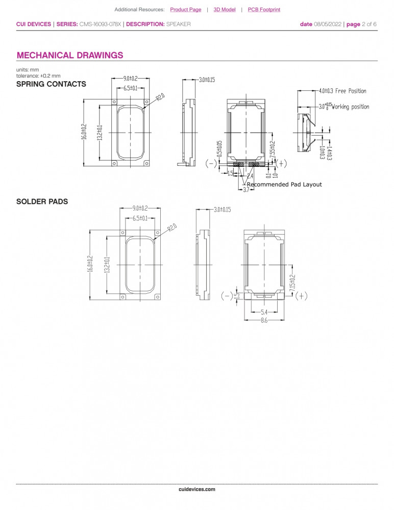 CMS-16093-078S datasheet page 2
