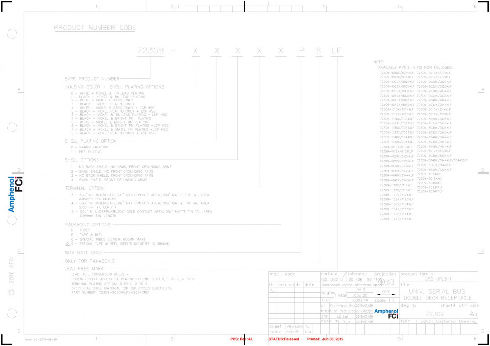 72309-7013BPLF customer drawing sheet 4