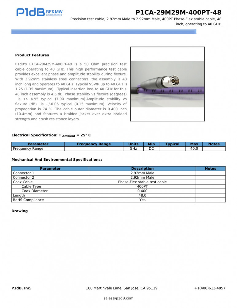 P1CA-29M29M-400PT-48 technical document page 1