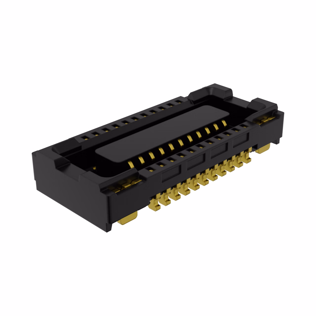 SlimStack Board-to-Board Receptacle, 0.40mm Pitch, J-Bend Series, 0.20µm  Gold (Au) Plating, 1.50 or 2.00mm Mated Height, 3.40mm Mated Width, 22 Circuits for sale