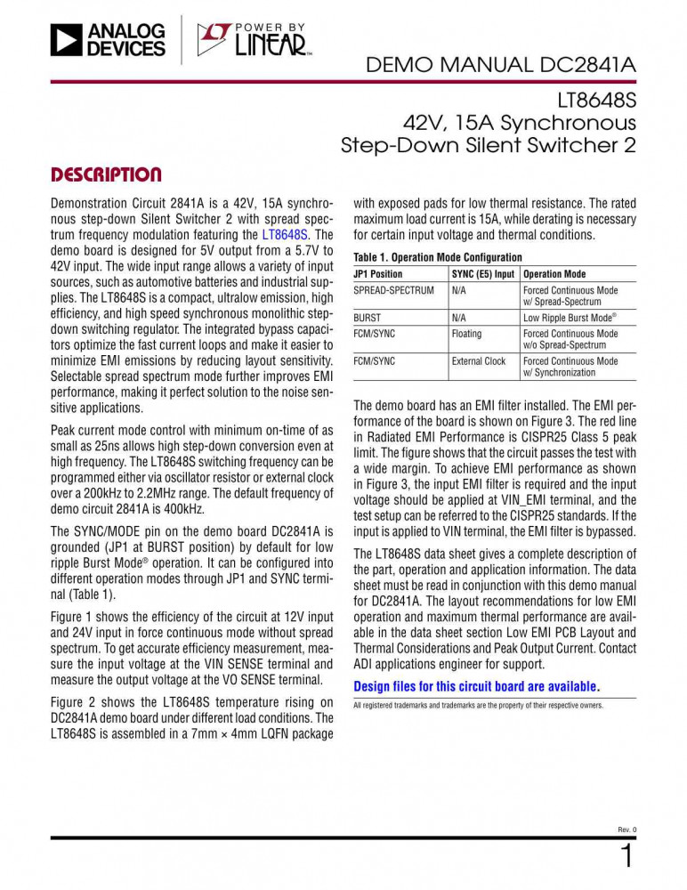 DC2841A document page 1