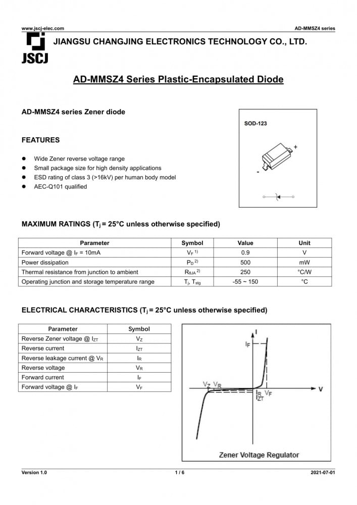 AD-MMSZ4678 datasheet page 1
