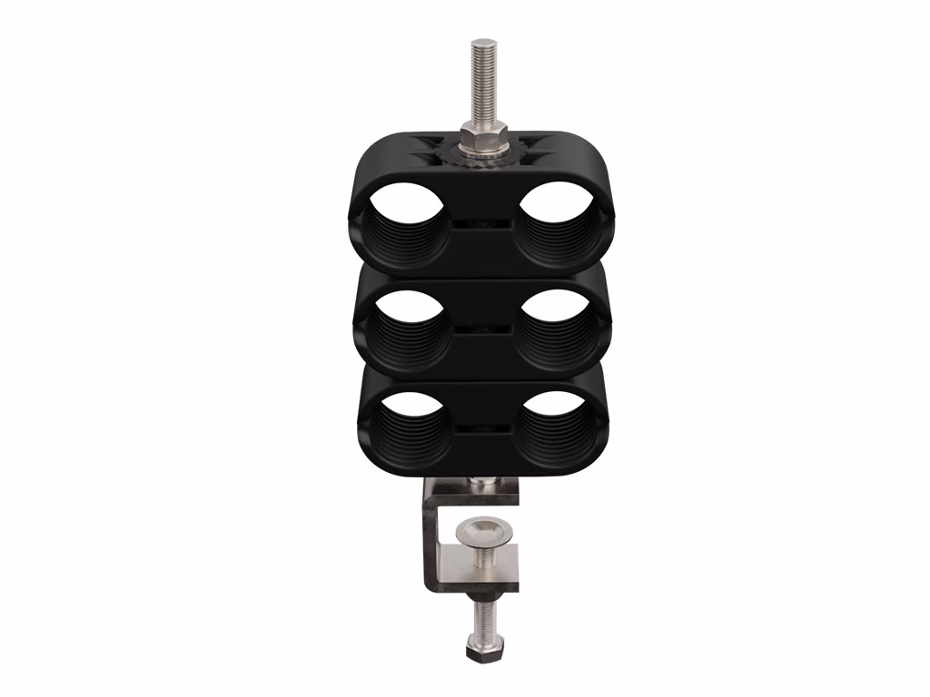 Dual Side, 3-Hole, Feeder Clamp for 7/8