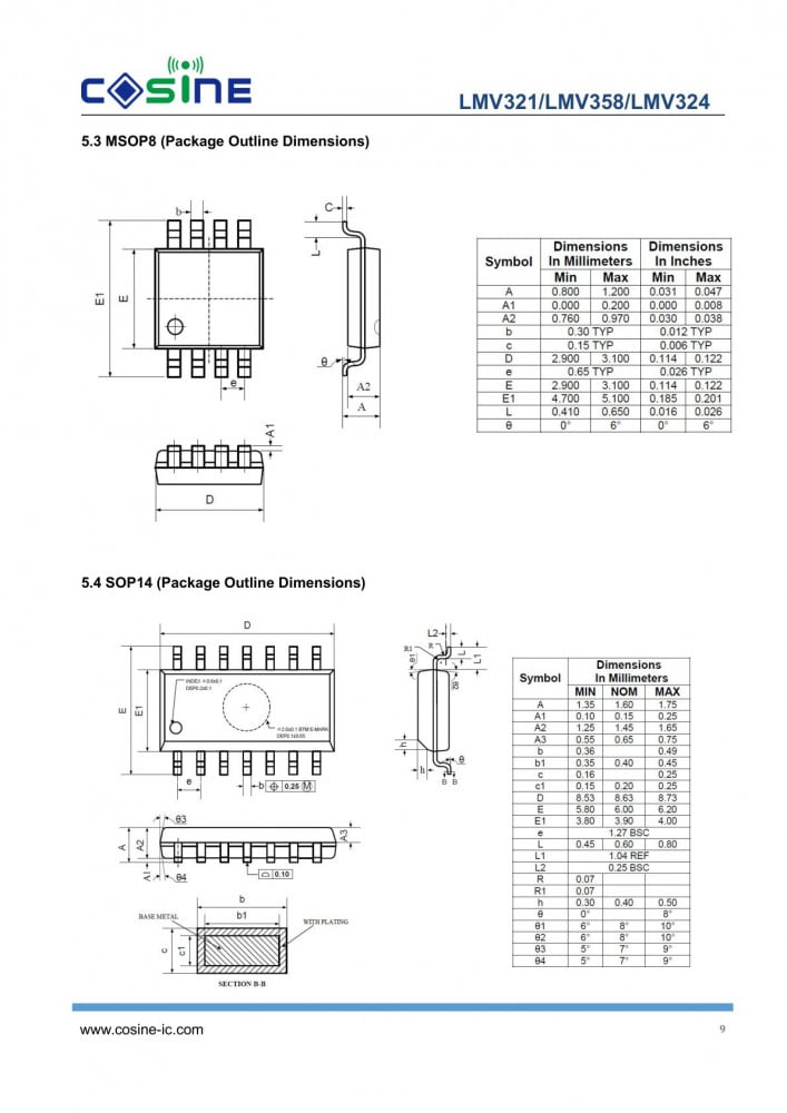 LMV358MR datasheet page 9